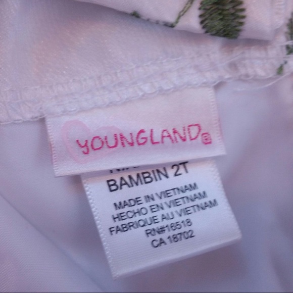 Youngland | Dresses | White Red Rose Glittery Flower Girl Dress Shawl ...